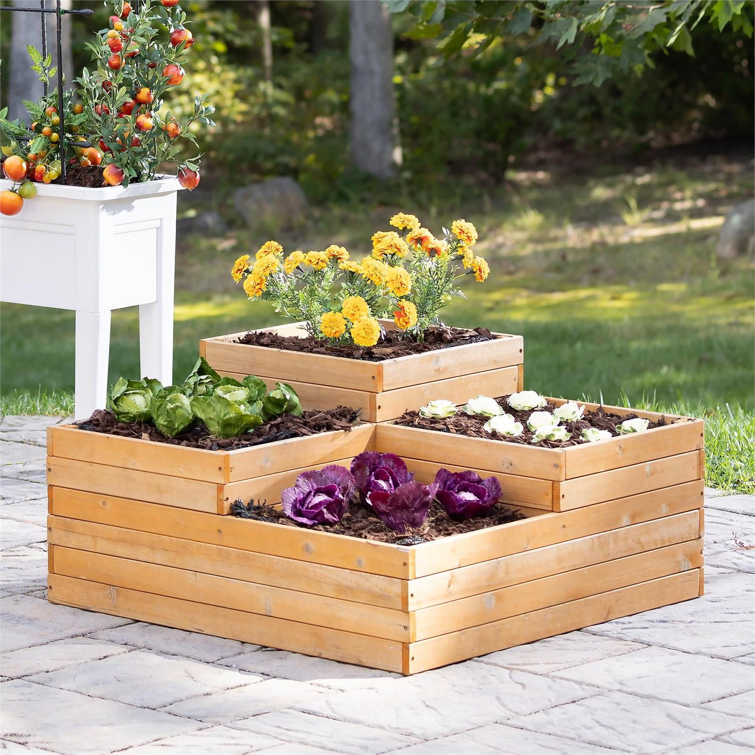Evergreen Wood Garden Bed - Walmart.com
