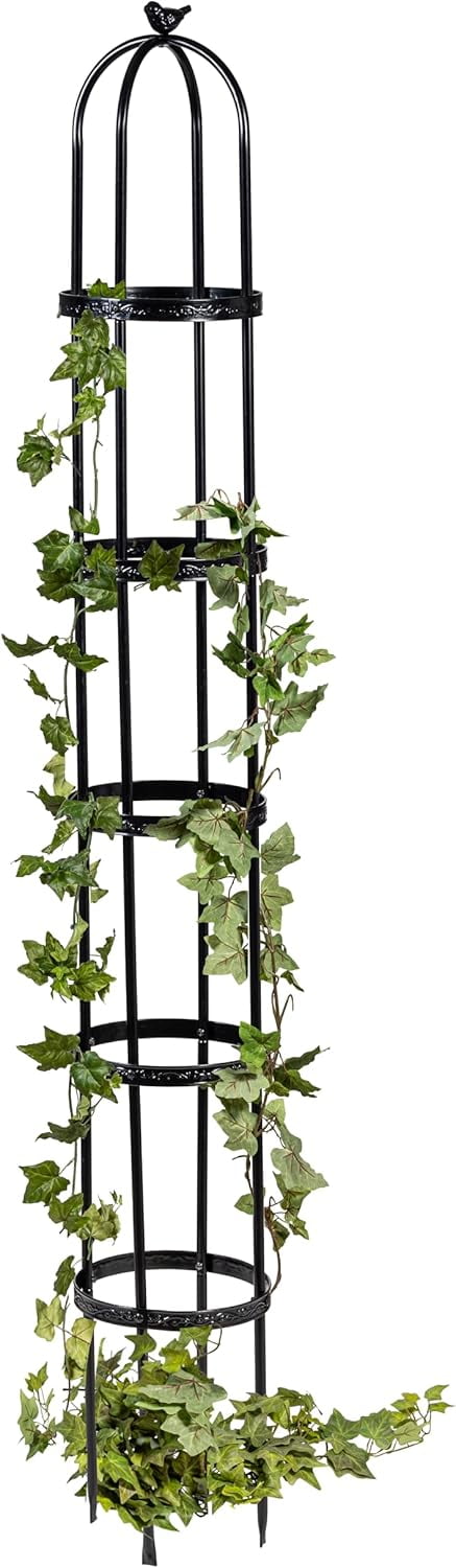 Evergren Garden Metal Garden Obelisk Trellis for Climbing Plants ...