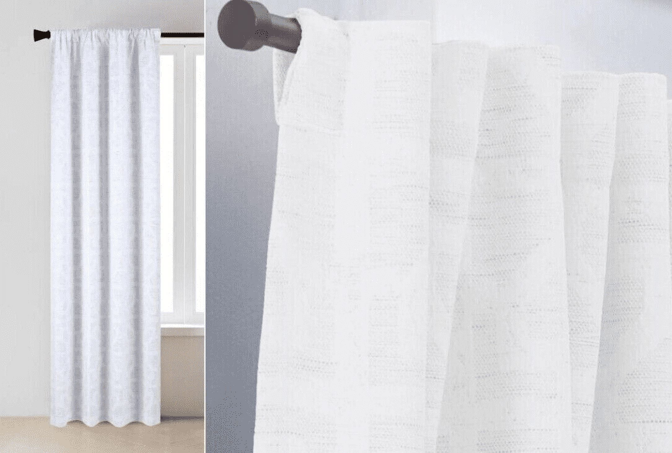 Everhome Frankie 95" Solid Rod Pocket Back Tab 100% Blackout Window ...