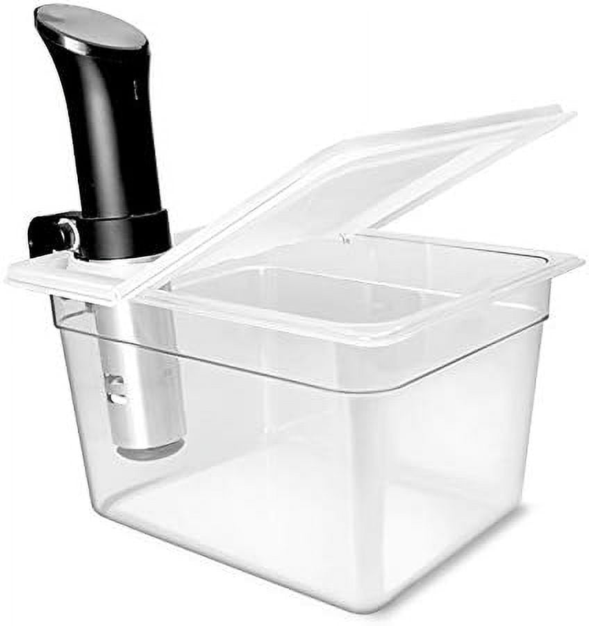 Everie Sous Vide Container 12 Quarts with Universal Collapsible Hinged ...