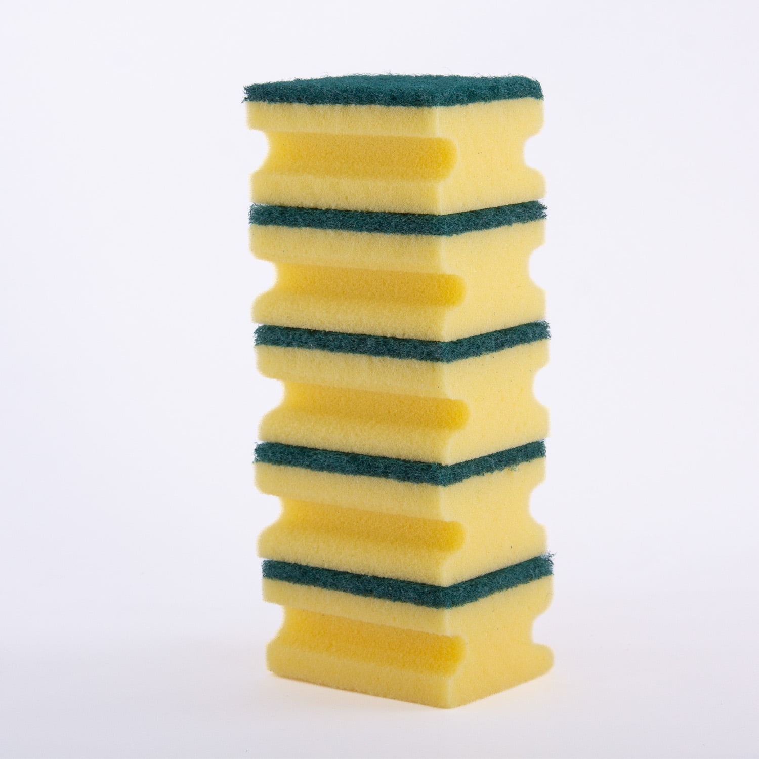 Everklean Grooved Dish Sponge 5-Pack – Dual-Sided Kitchen Sponge with Ergonomic Grip, Durable ...