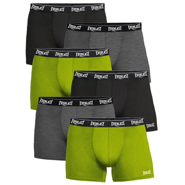 Everlast Men’s Trunks Breathable Cotton Underwear Boxers for Men, Black ...