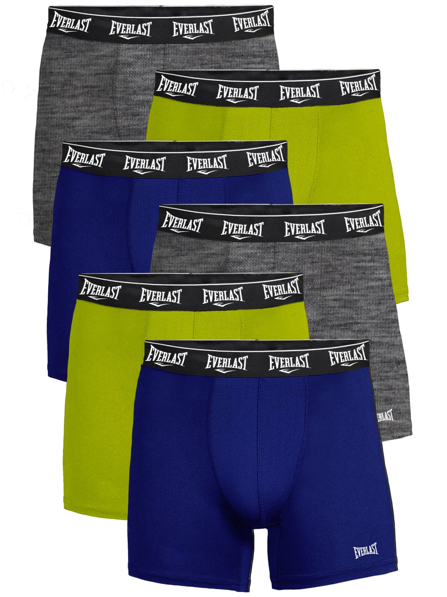 Everlast Mens Boxer Briefs Medium 6-Pack Breathable Active Performance ...