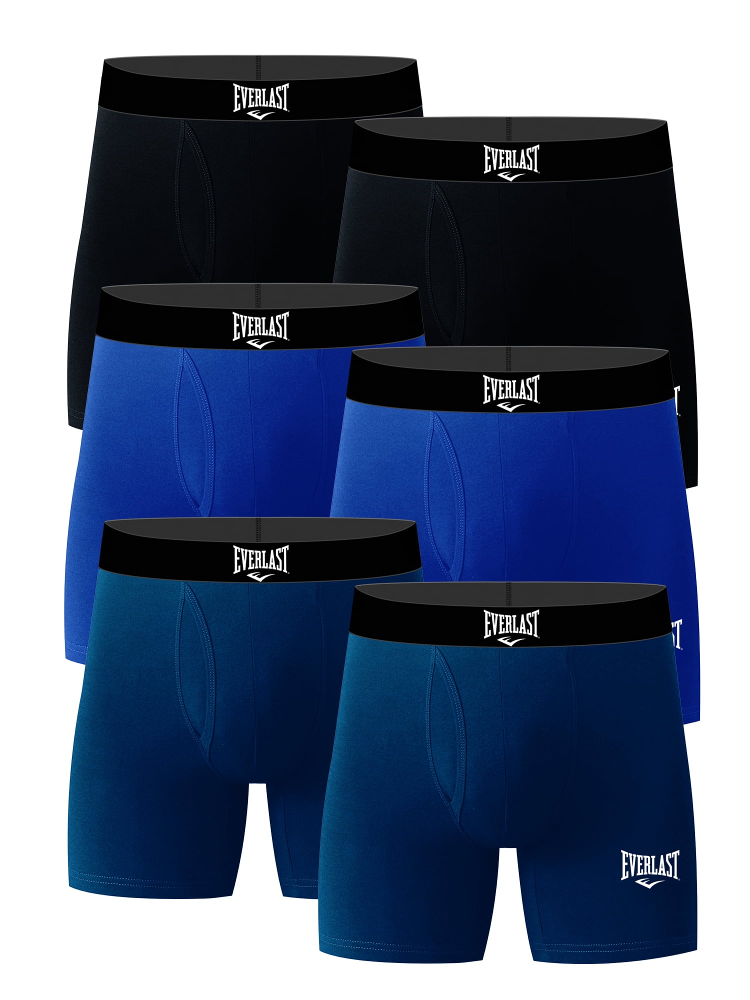 Everlast Men's Performance Stretch Boxer Briefs with Fly, 6-Pack ...