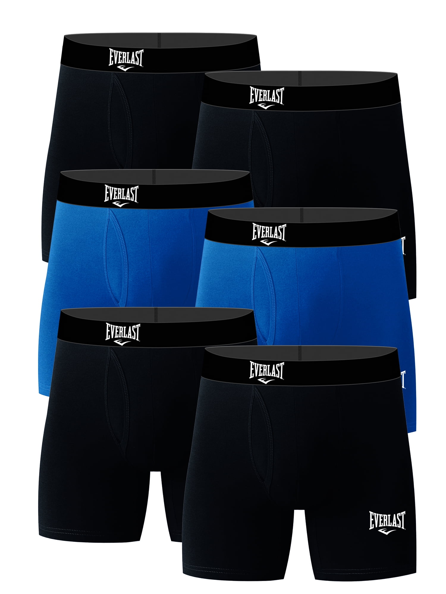 Everlast Men's Performance Stretch Boxer Briefs with Fly, 6-Pack ...