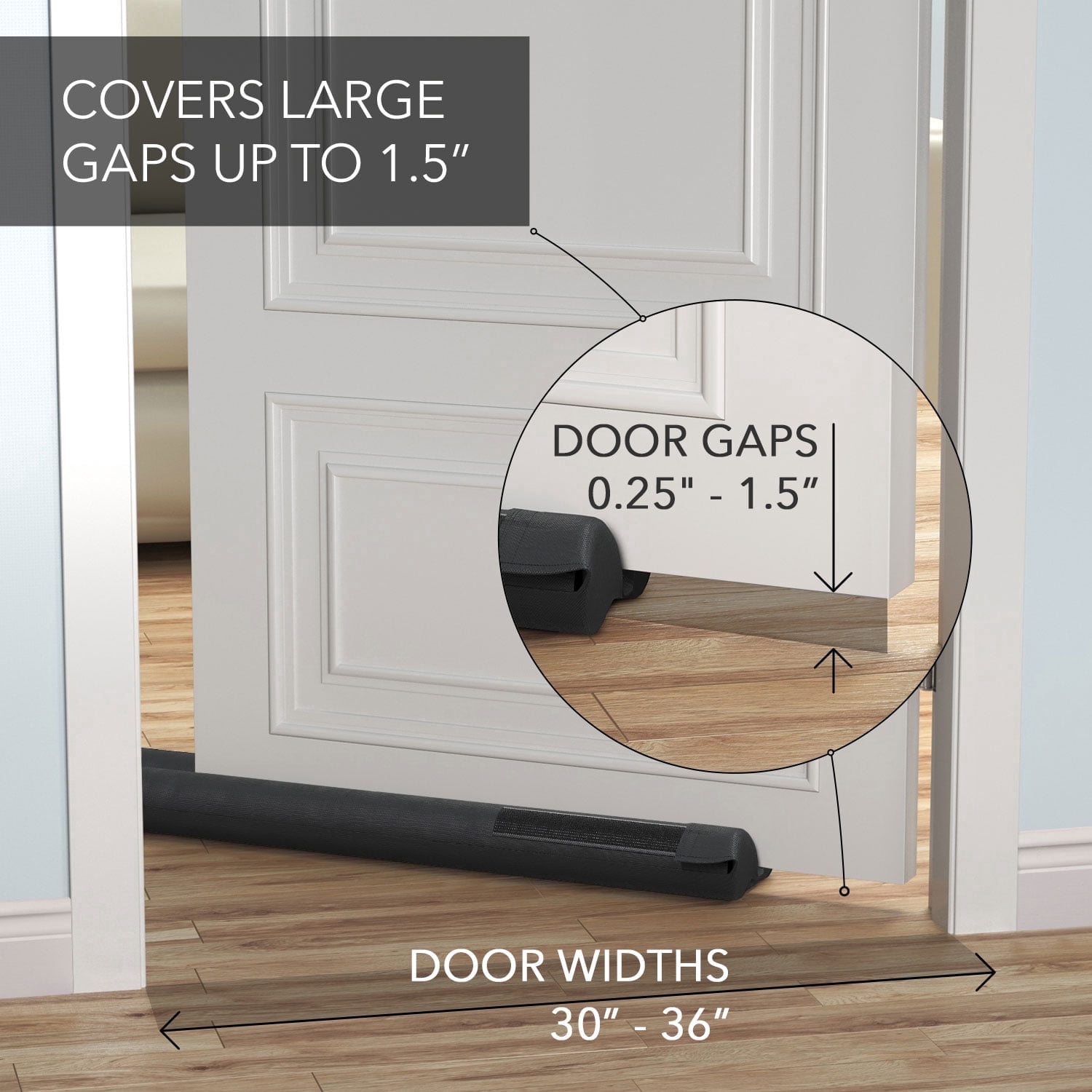 Everlasting Comfort 36 Inch Sliding Door Draft Stopper Foam Gray 2 Pack ...