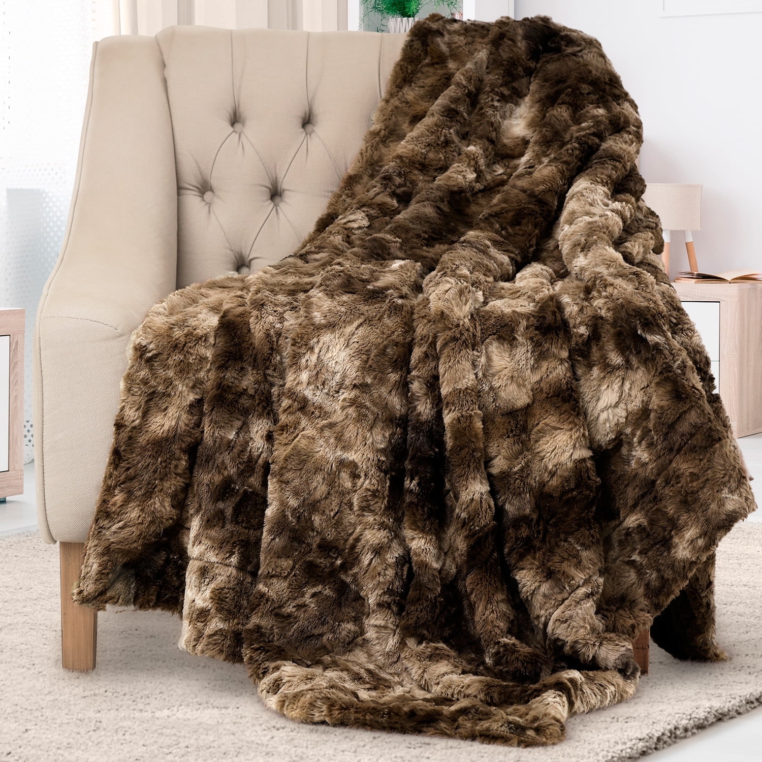 Everlasting Comfort Large Luxury Polyester Throw Blanket - Soft, Thick ...