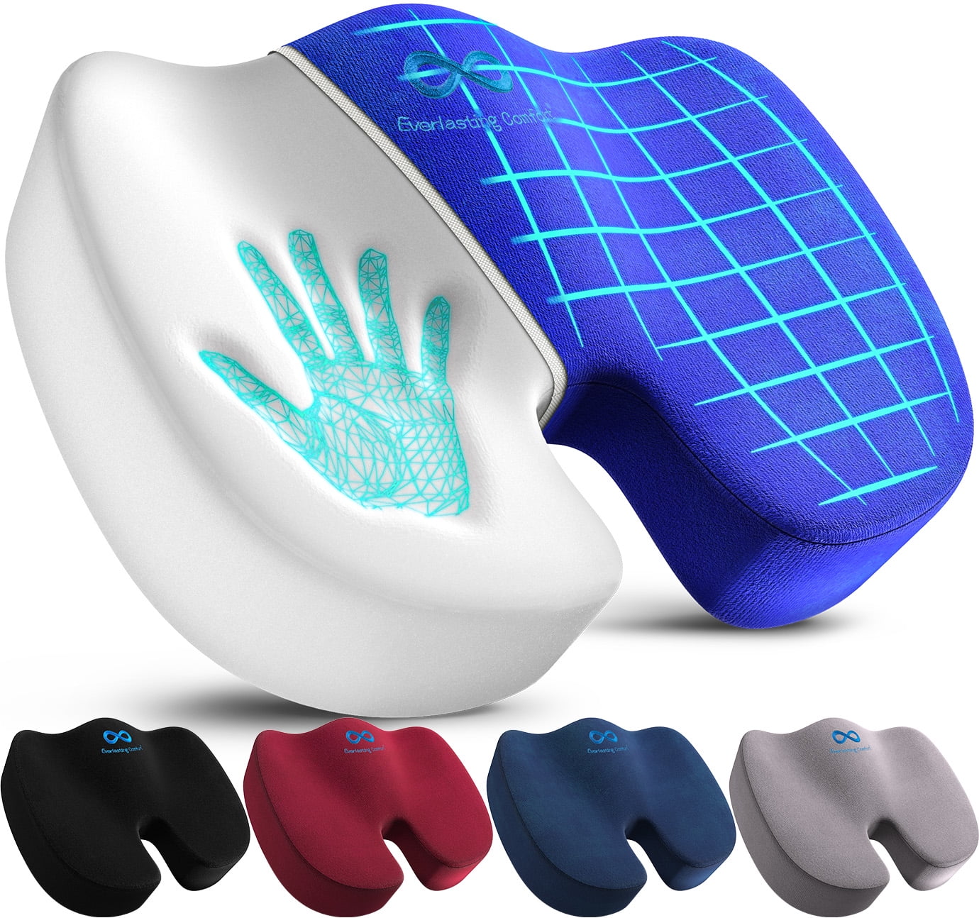 Everlasting Comfort Ergonomic Memory Foam Seat Cushion - Sciatica and ...