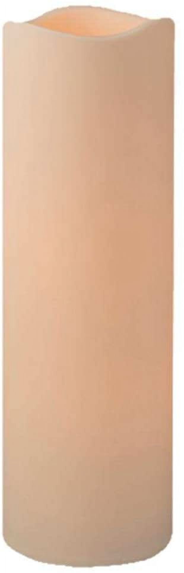 Everlasting Glow 6x18"H LED Out. Pillar, Bisque Christmas, 6InL x 6InW ...