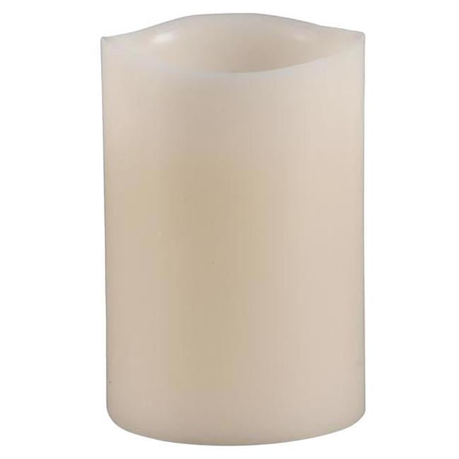 Everlasting Glow 9067849 Bisque Vanilla Scent Melted Edge Pillar ...