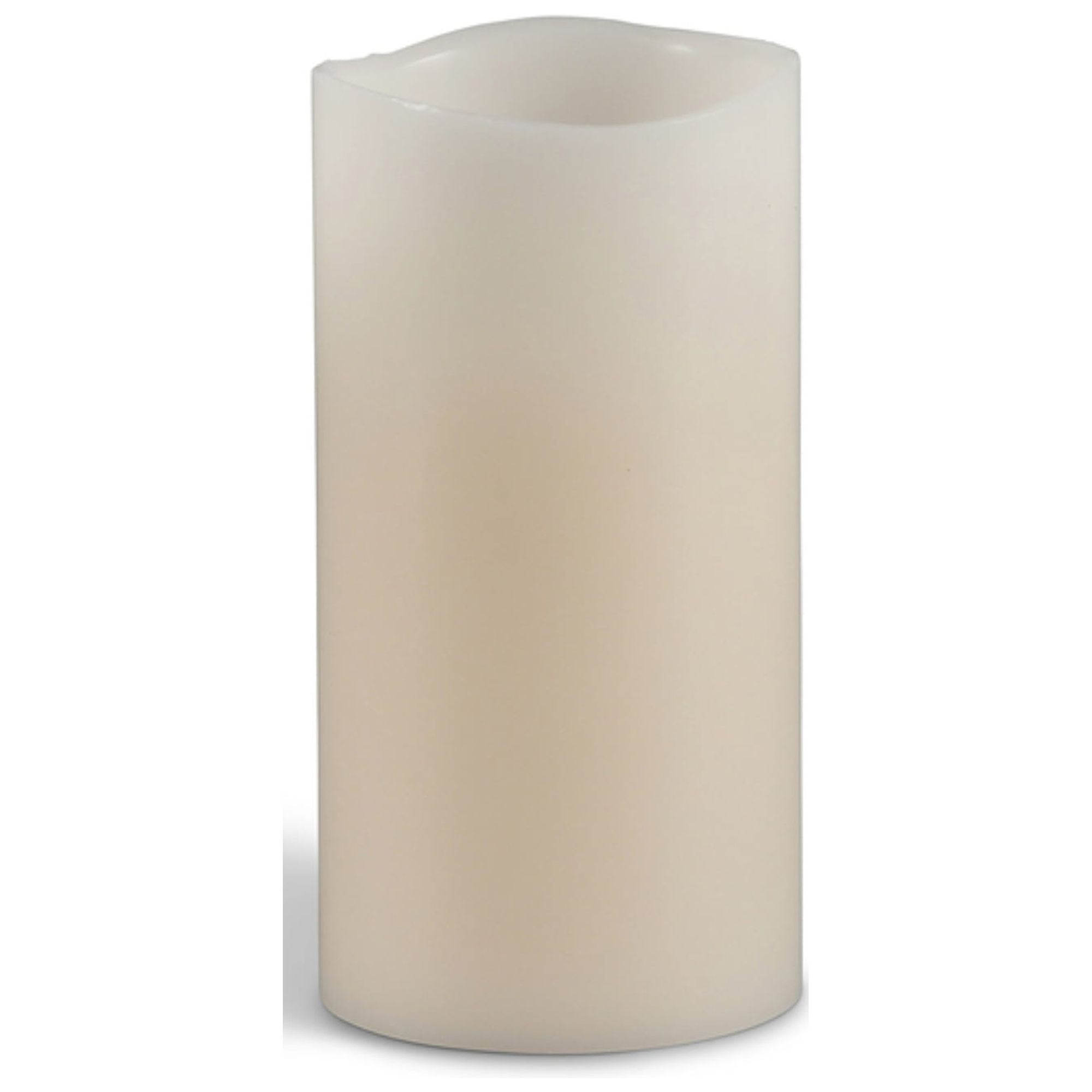 Everlasting Glow Bisque Vanilla Scent Wavy Edge Pillar Flameless ...