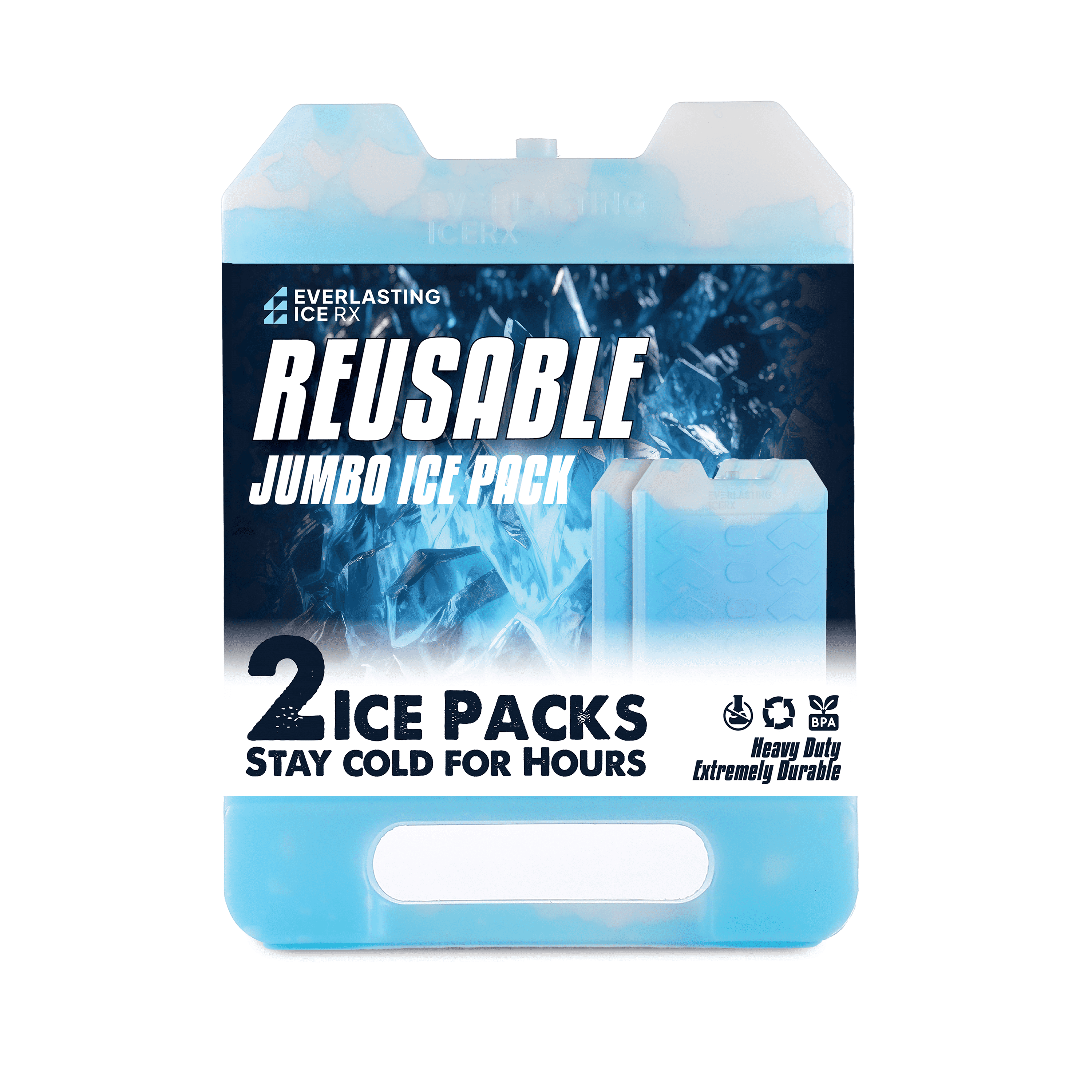 Everlasting Ice RX Jumbo Reusable Ice Packs for Coolers with Handle ...