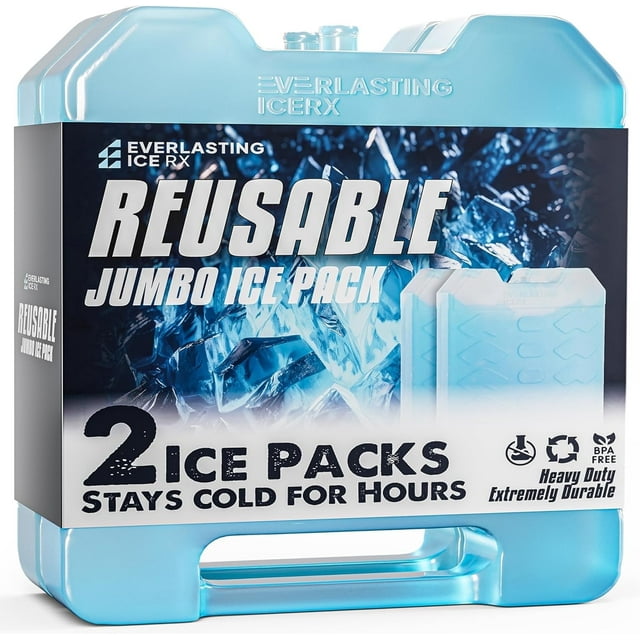 Everlasting Ice RX Jumbo Reusable Ice Packs for Coolers with Handle ...