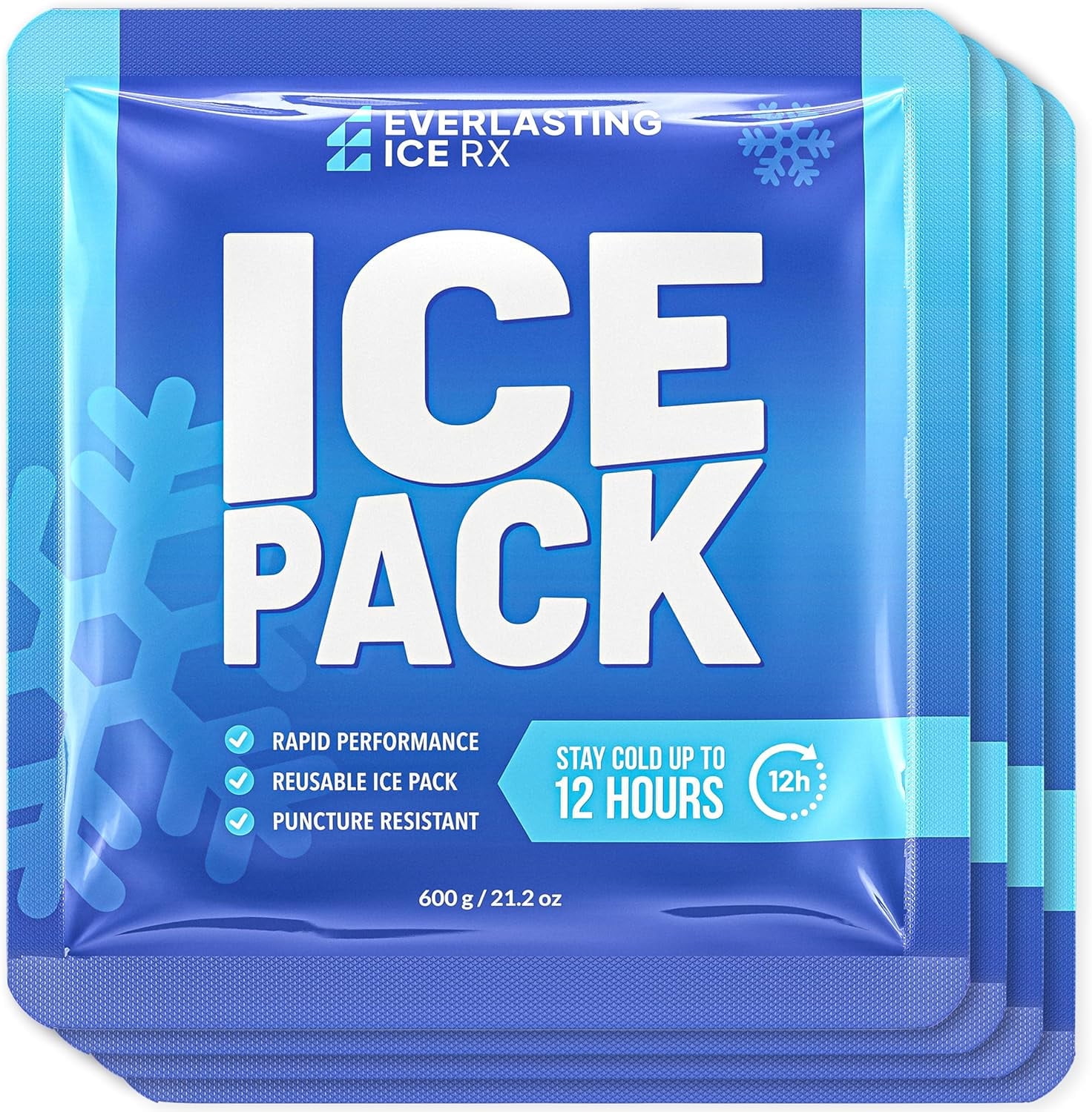 Everlasting Ice RX Rapid Performance Reusable Ice Packs for Lunch Boxes ...