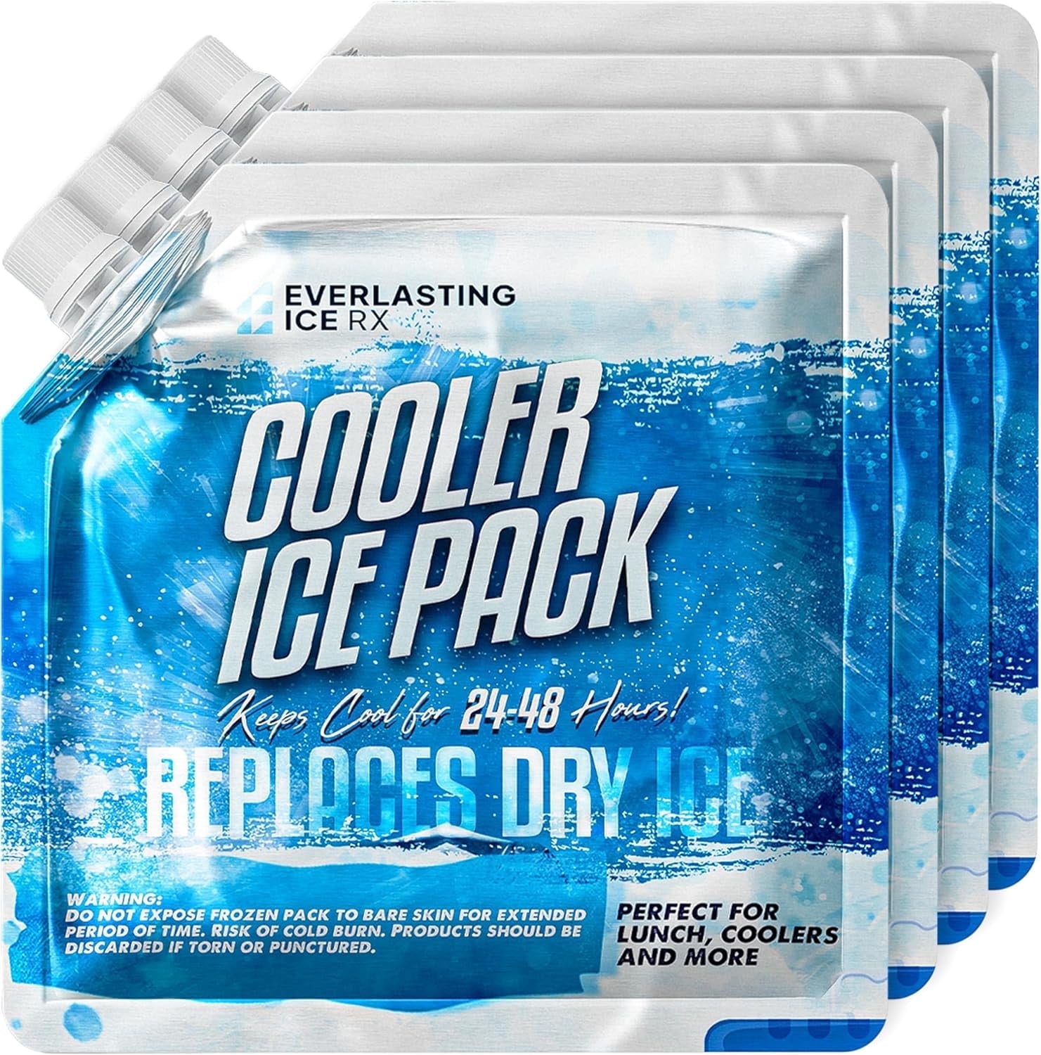 Everlasting Ice RX Reusable Ice Packs for Coolers, Non-Toxic Ice Packs ...
