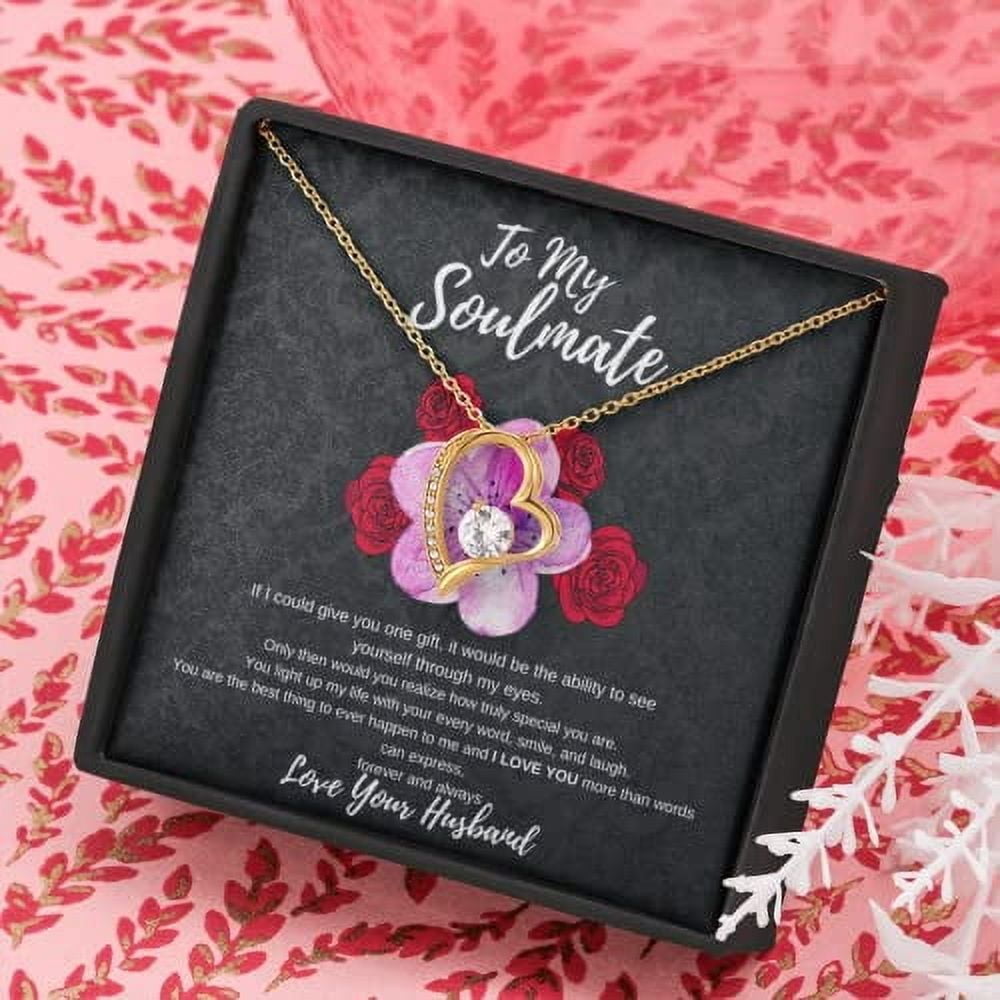 Everlasting Love Knot Soulmate Necklace - Cubic Zirconia Pendant in 18K ...