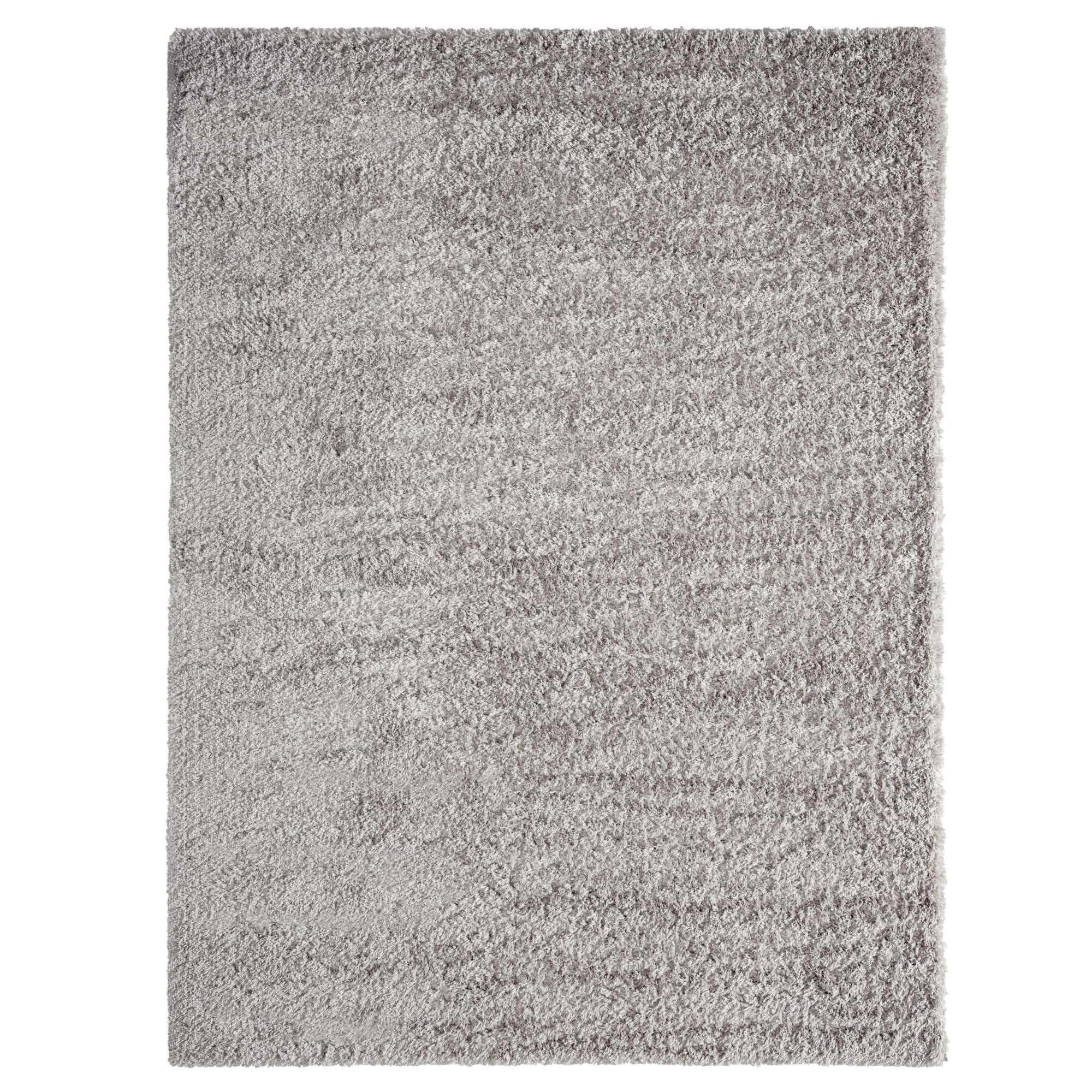 Everloom Royal Shag Pearl Modern Super Soft Solid Area Rug, Grey, 7'10 ...