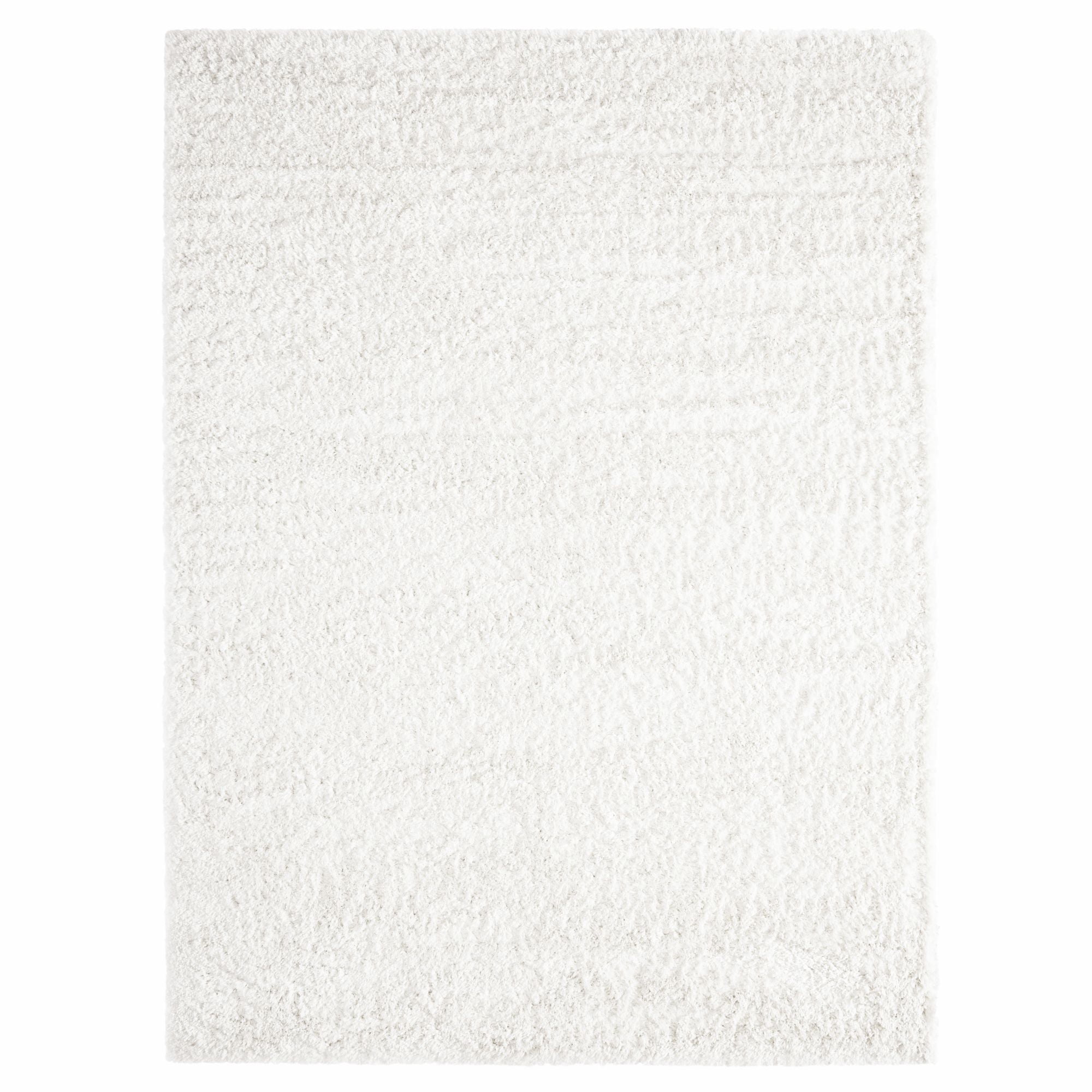 Everloom Royal Shag Pearl Modern Super Soft Solid Area Rug, White, 5'2 ...