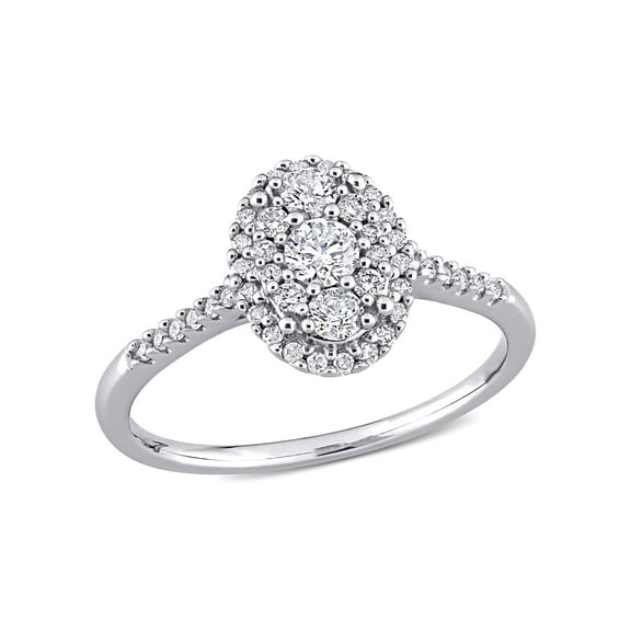 Everly Women's Diamond 10K White Gold Engagement Ring - Walmart.com