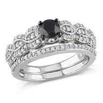 Everly Women's Diamond Diamond Sterling Silver Bridal Set - Walmart.com