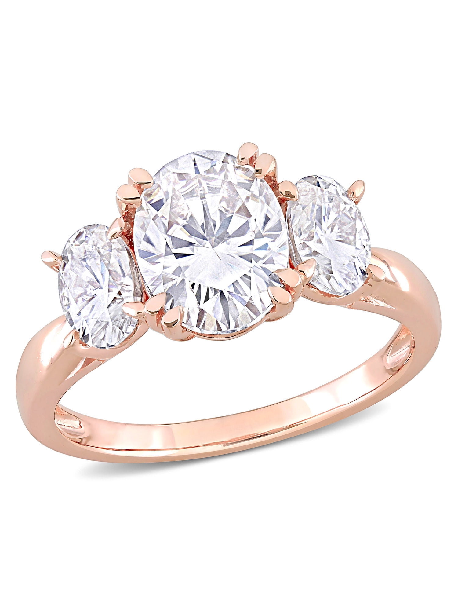 Everly Women's Moissanite 10K Rose Gold Engagement Ring - Walmart.com