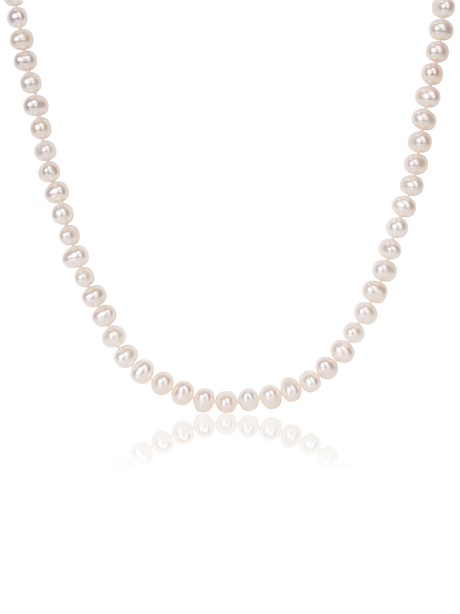 Everly Women's Cultured Pearl Sterling Silver Necklace - Walmart.com