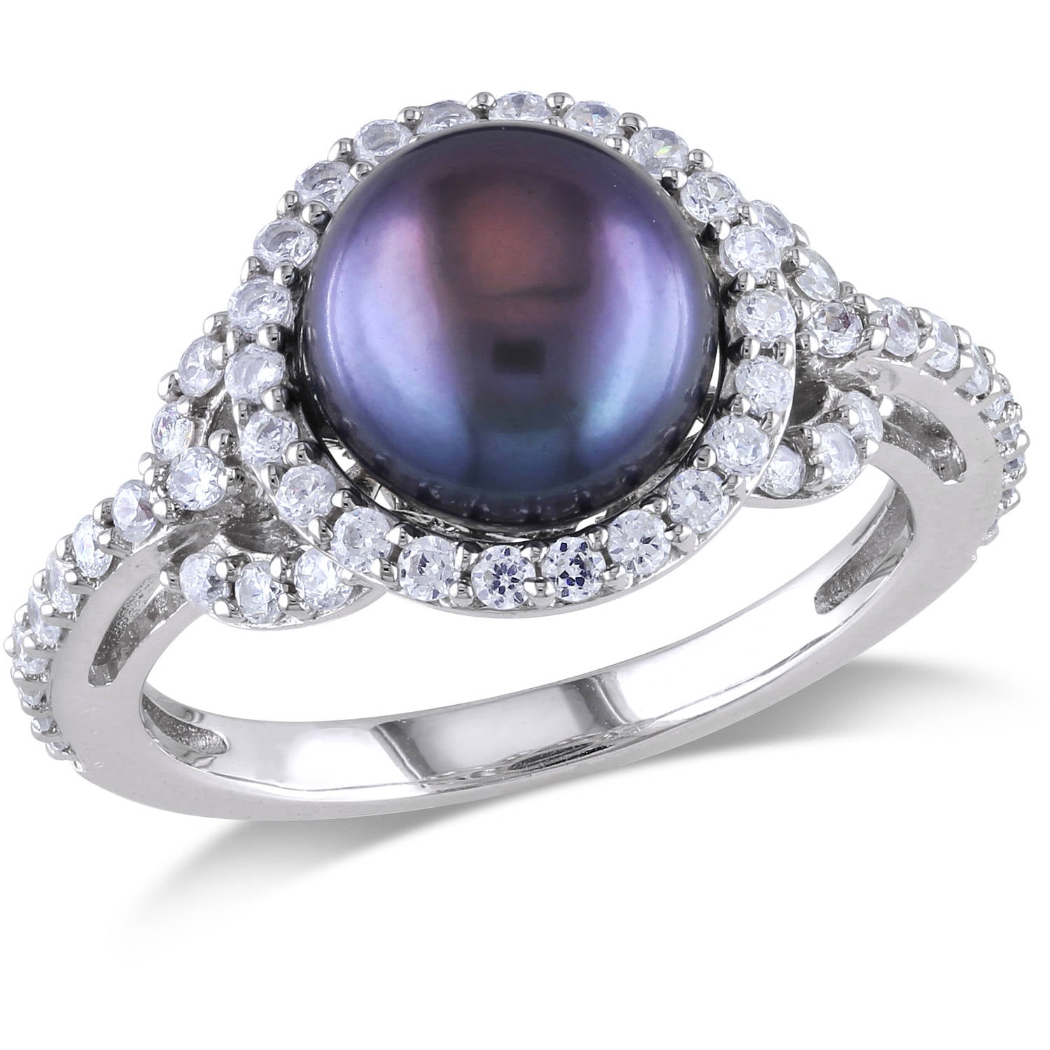 Everly Women's Cultured Pearl Sterling Silver Ring - Walmart.com