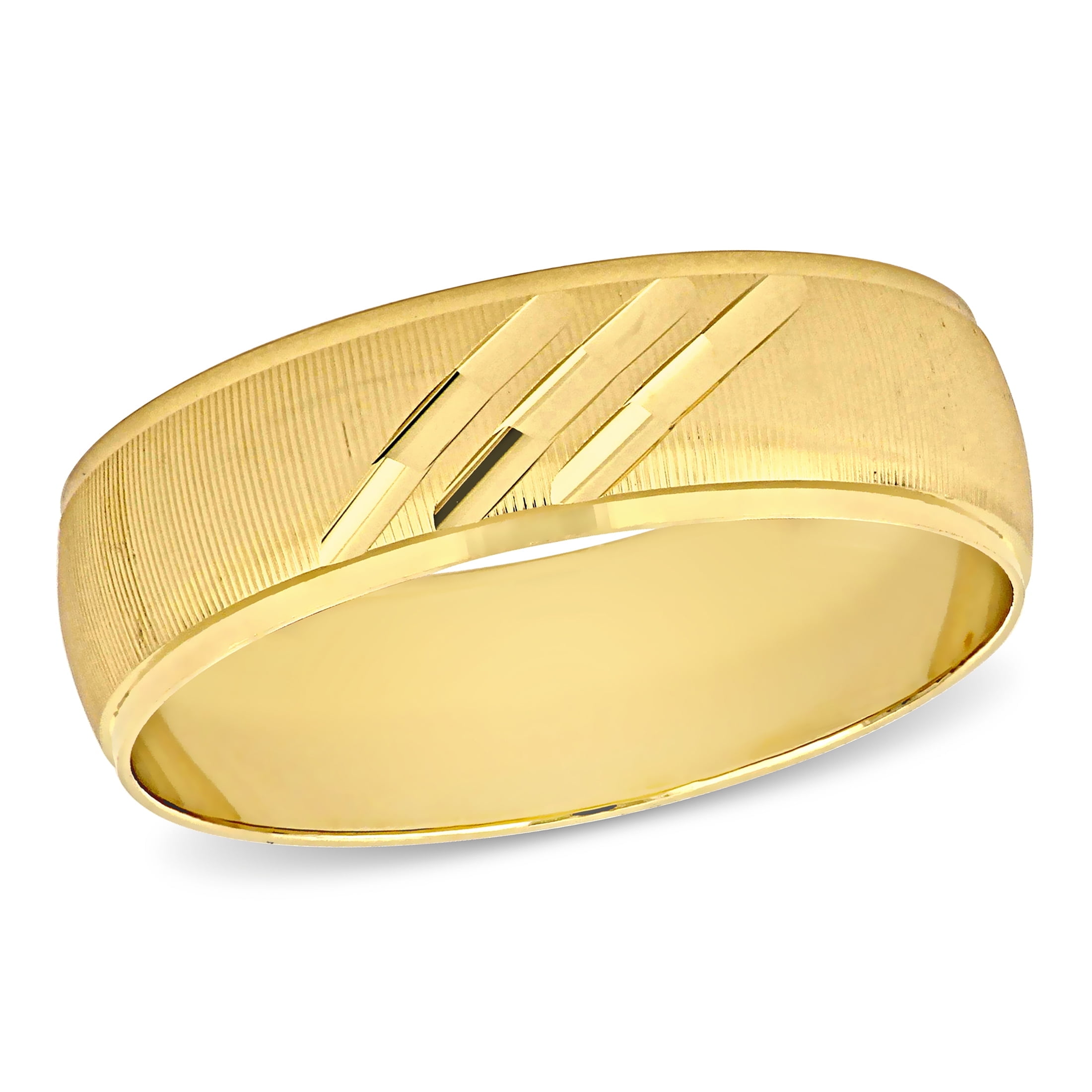 Everly Men's 14k Yellow Gold Wedding Ring - Walmart.com