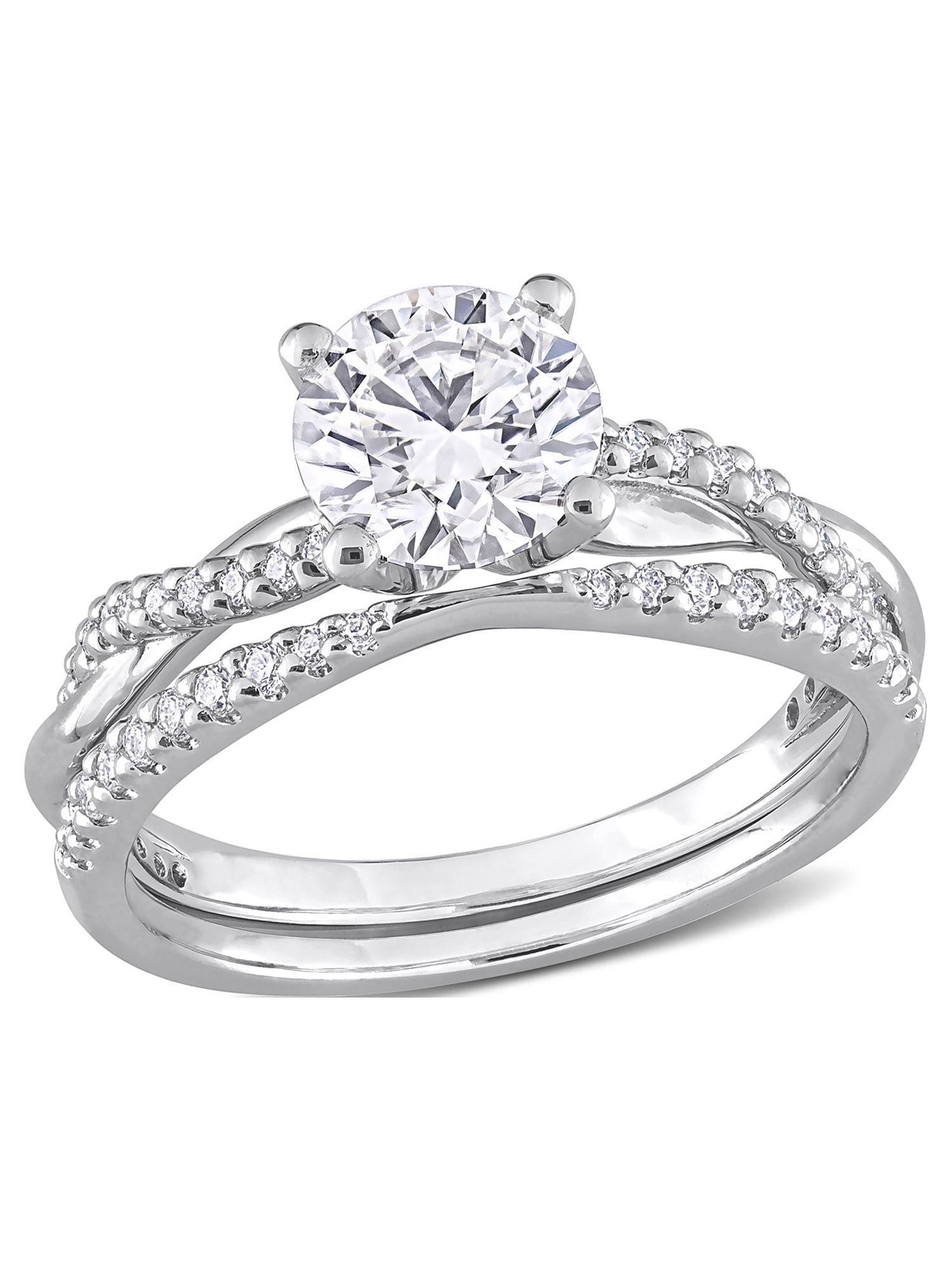 Everly Women's 1-1/2 CT. Created White Moissanite Sterling Silver ...