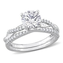 Everly Women's Created Sapphire 10k White Gold Bridal Set - Walmart.com