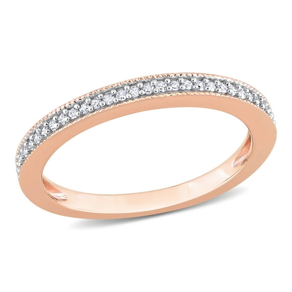 Everly Women's Garnet and Diamond 10k Rose Gold Ring - Walmart.com