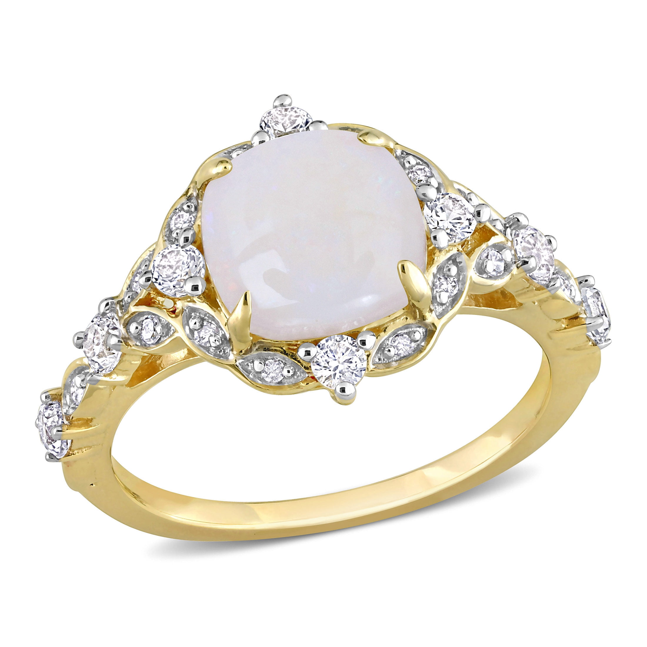 Everly Women's Opal 10k Yellow Gold Ring - Walmart.com