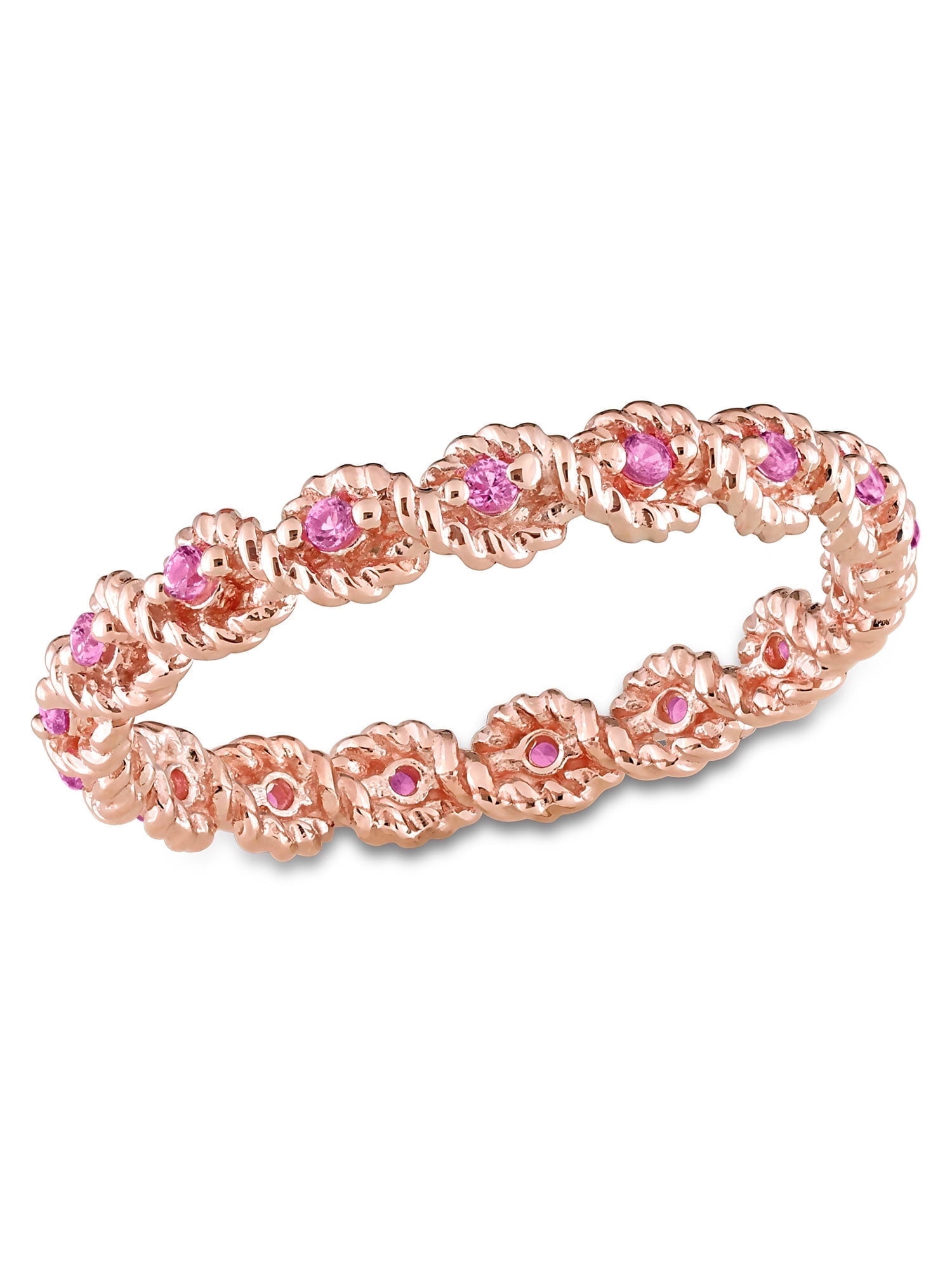 Everly Women's Created Sapphire 10k Rose Gold Ring - Walmart.com