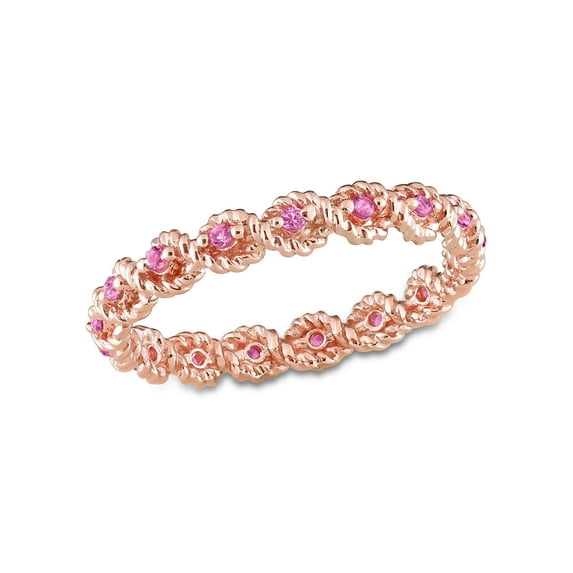 Everly Women's Created Sapphire 10k Rose Gold Ring - Walmart.com