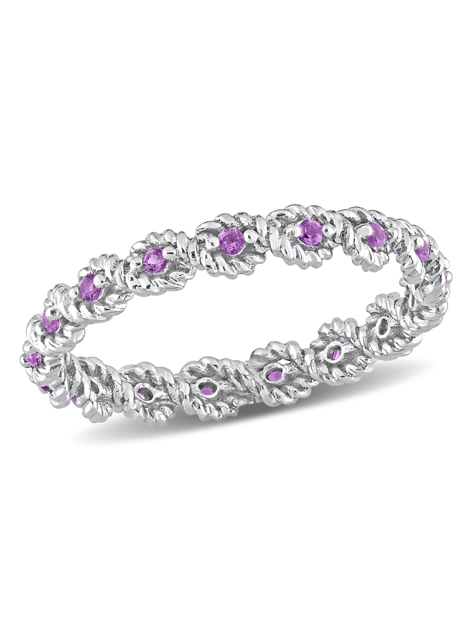 Everly Women's Amethyst 10k White Gold Ring - Walmart.com
