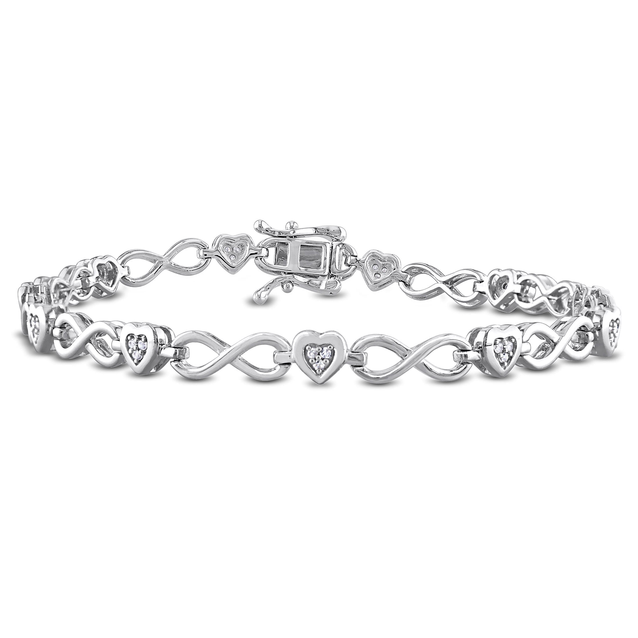 Everly Women's Diamond Sterling Silver Bracelet - Walmart.com