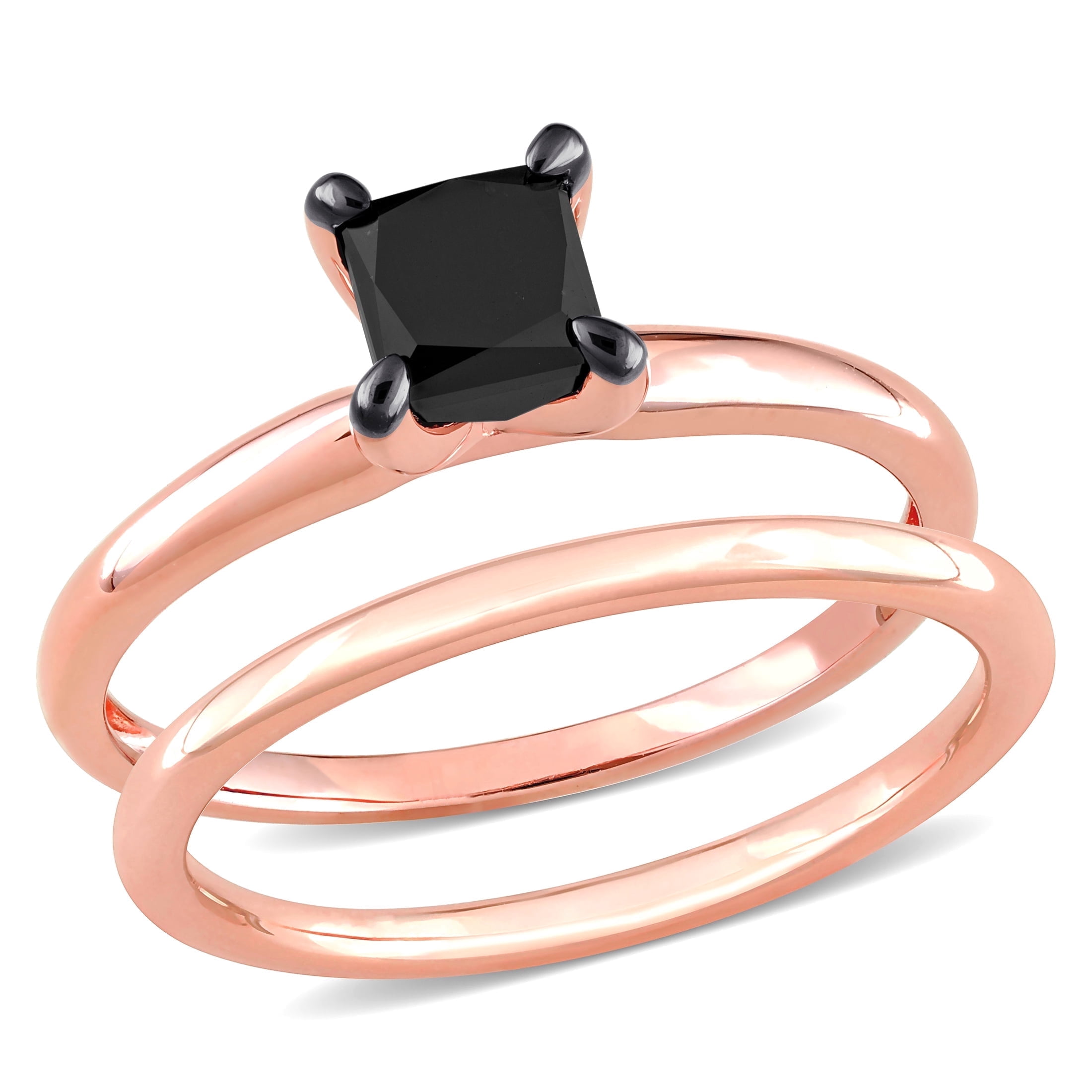 Everly Women's Diamond 10k Rose Gold Bridal Set - Walmart.com