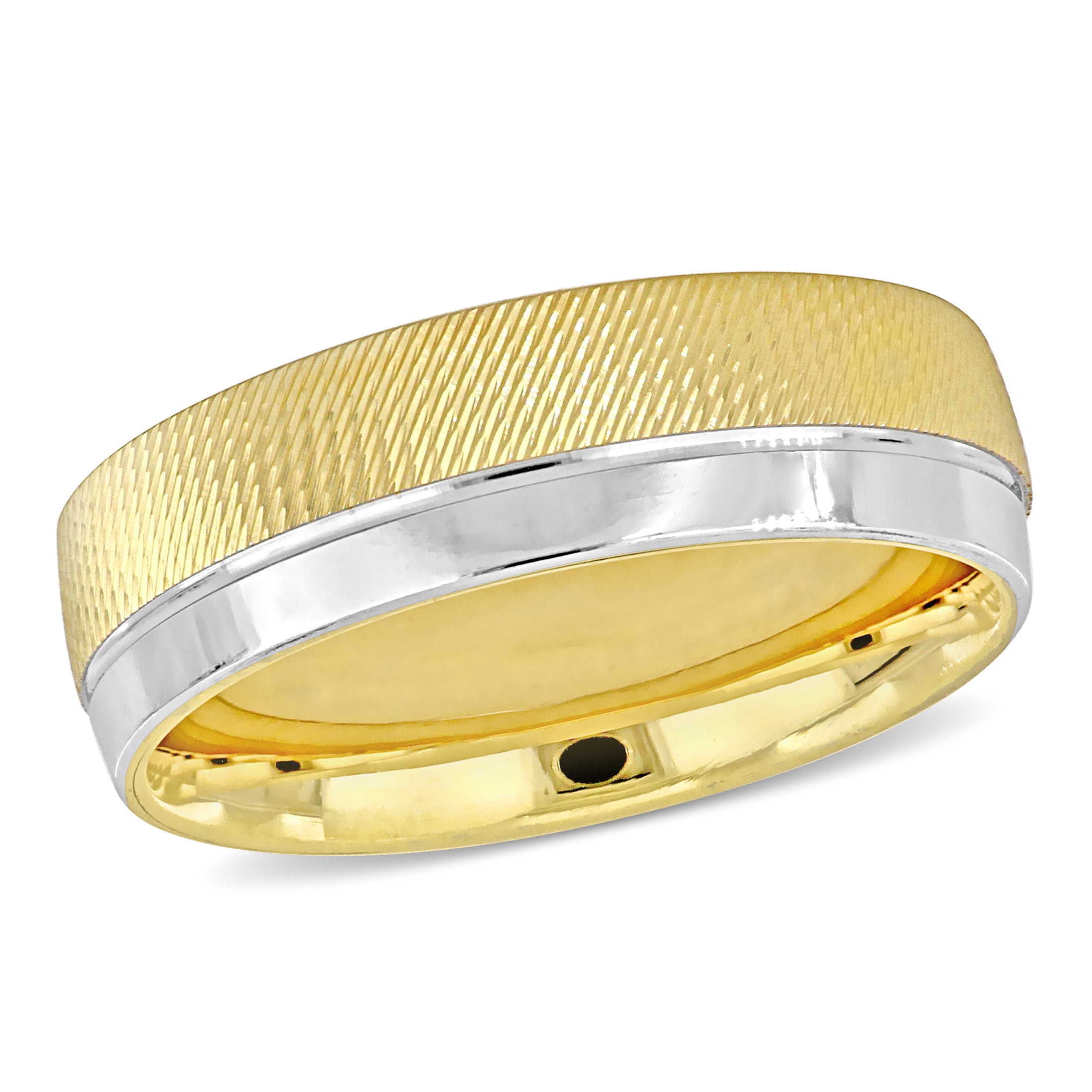 Everly Women's 14kt 2-Tone Gold Double Row Wedding Band - Walmart.com