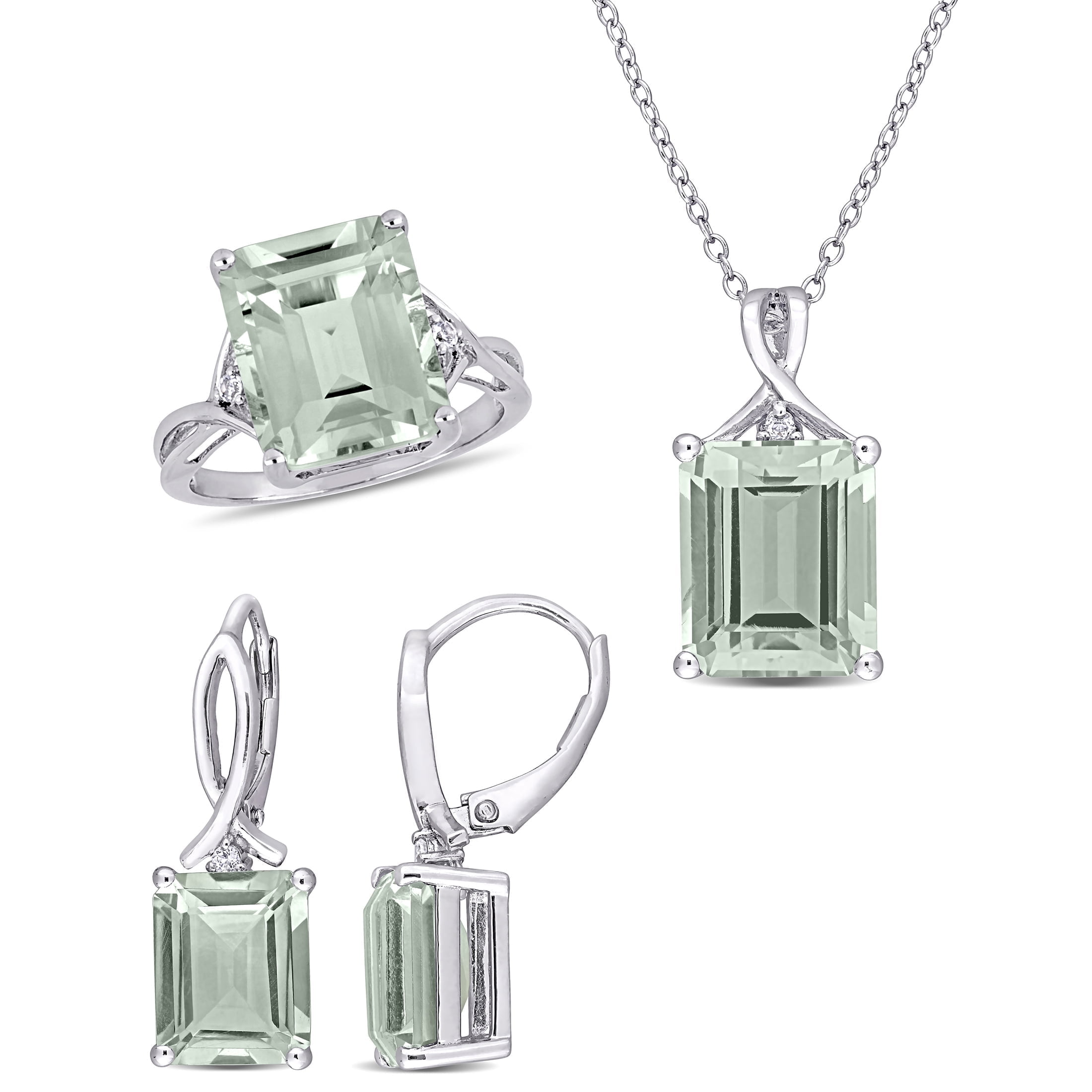 Everly Women's Quartz Amethyst and Topaz Sterling Silver Jewelry Set ...