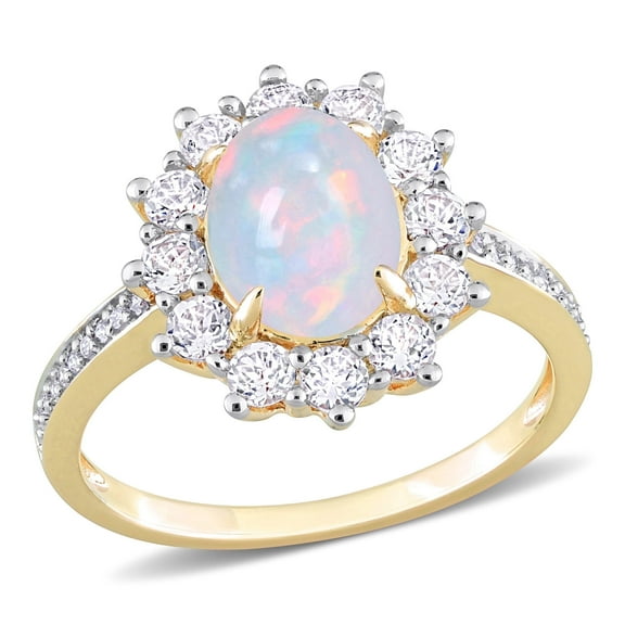 Everly Women's Amethyst and Topaz Rose Gold Plated Ring - Walmart.com