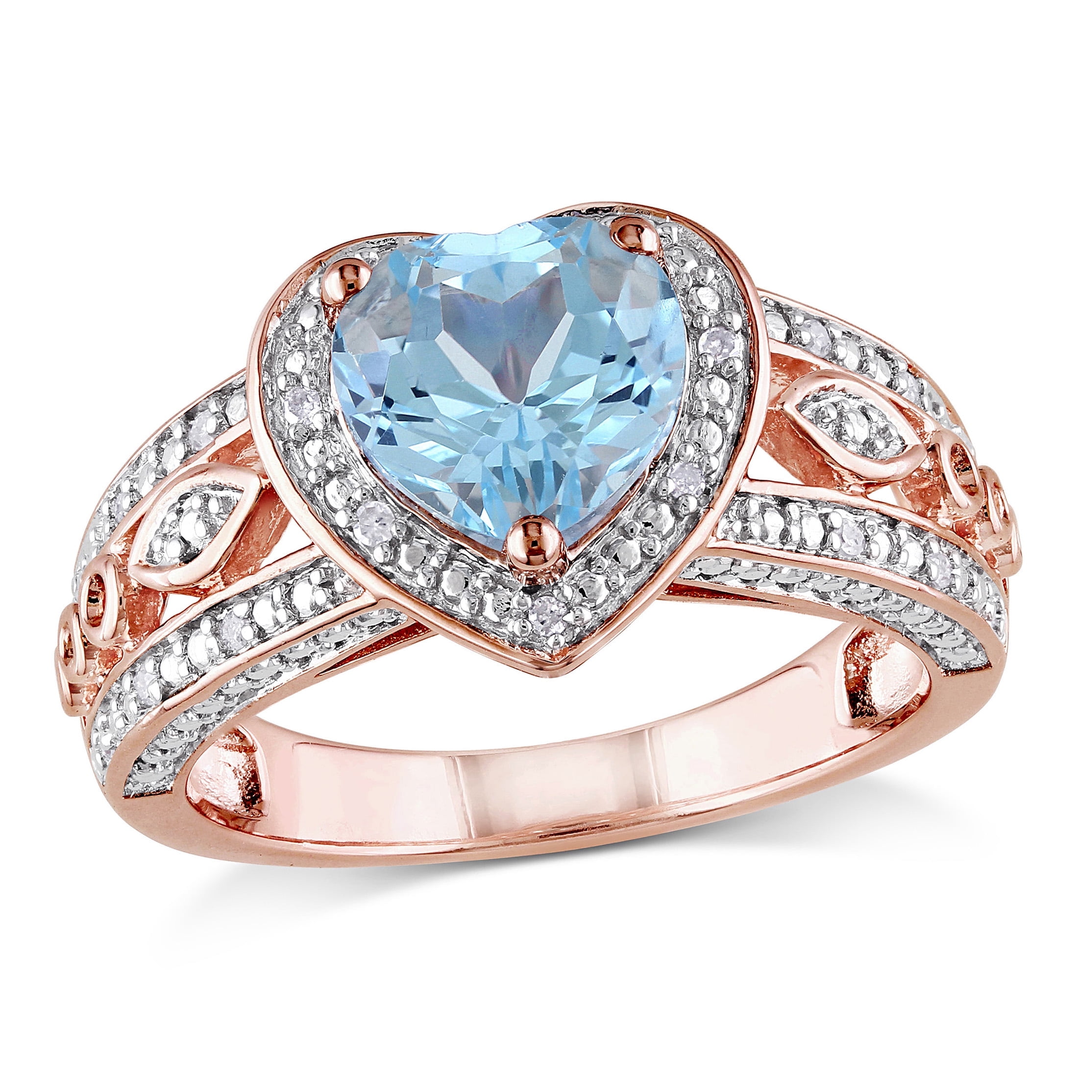 Everly Women's Topaz Rose Gold Plated Ring - Walmart.com
