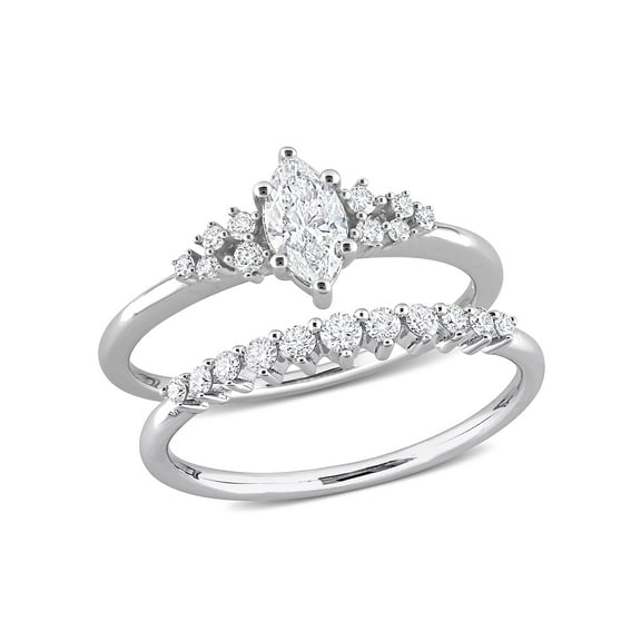 Everly Women's Diamond 10k Rose Gold Bridal Set - Walmart.com