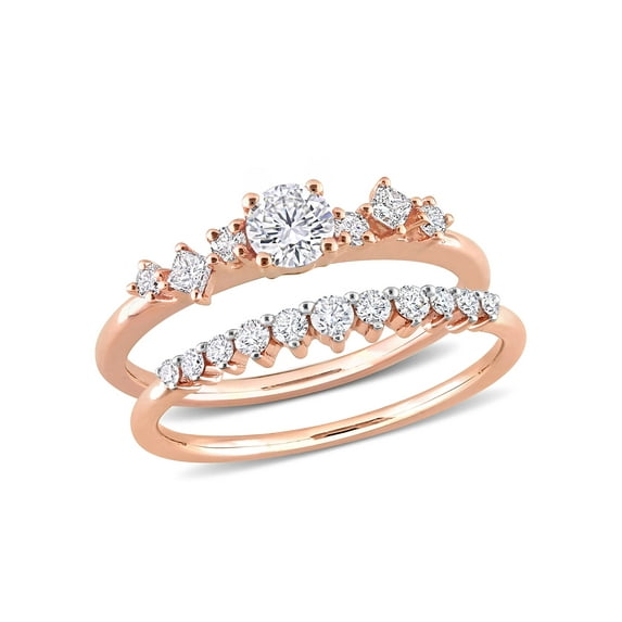 Everly Women's Diamond 10k Rose Gold Bridal Set - Walmart.com