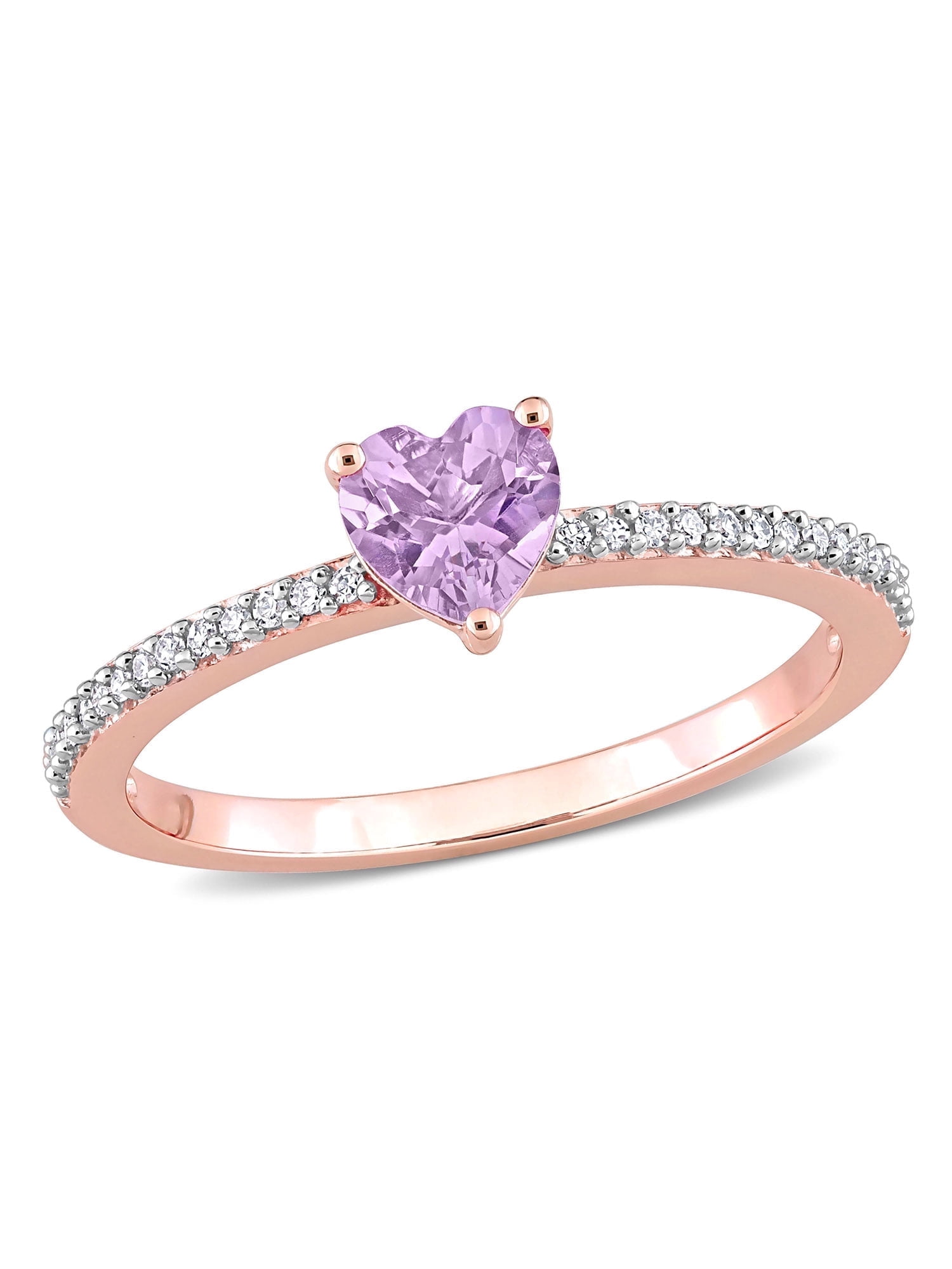 Everly Women's Amethyst 10k Rose Gold Ring - Walmart.com