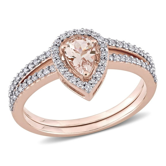 Everly Women's Diamond 10k Rose Gold Bridal Set - Walmart.com
