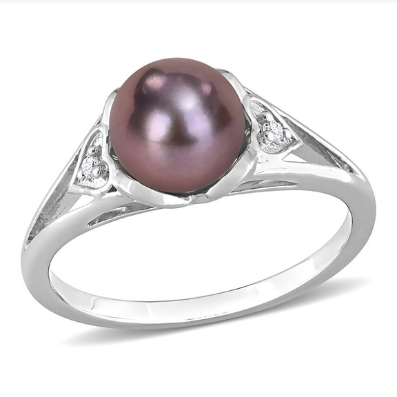 Everly Women's Cultured Pearl Sterling Silver Ring - Walmart.com