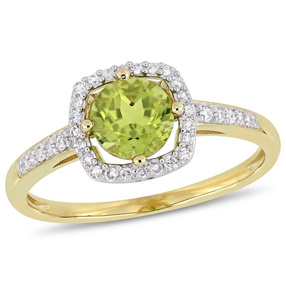 Everly Women's Garnet 10k Yellow Gold Ring - Walmart.com
