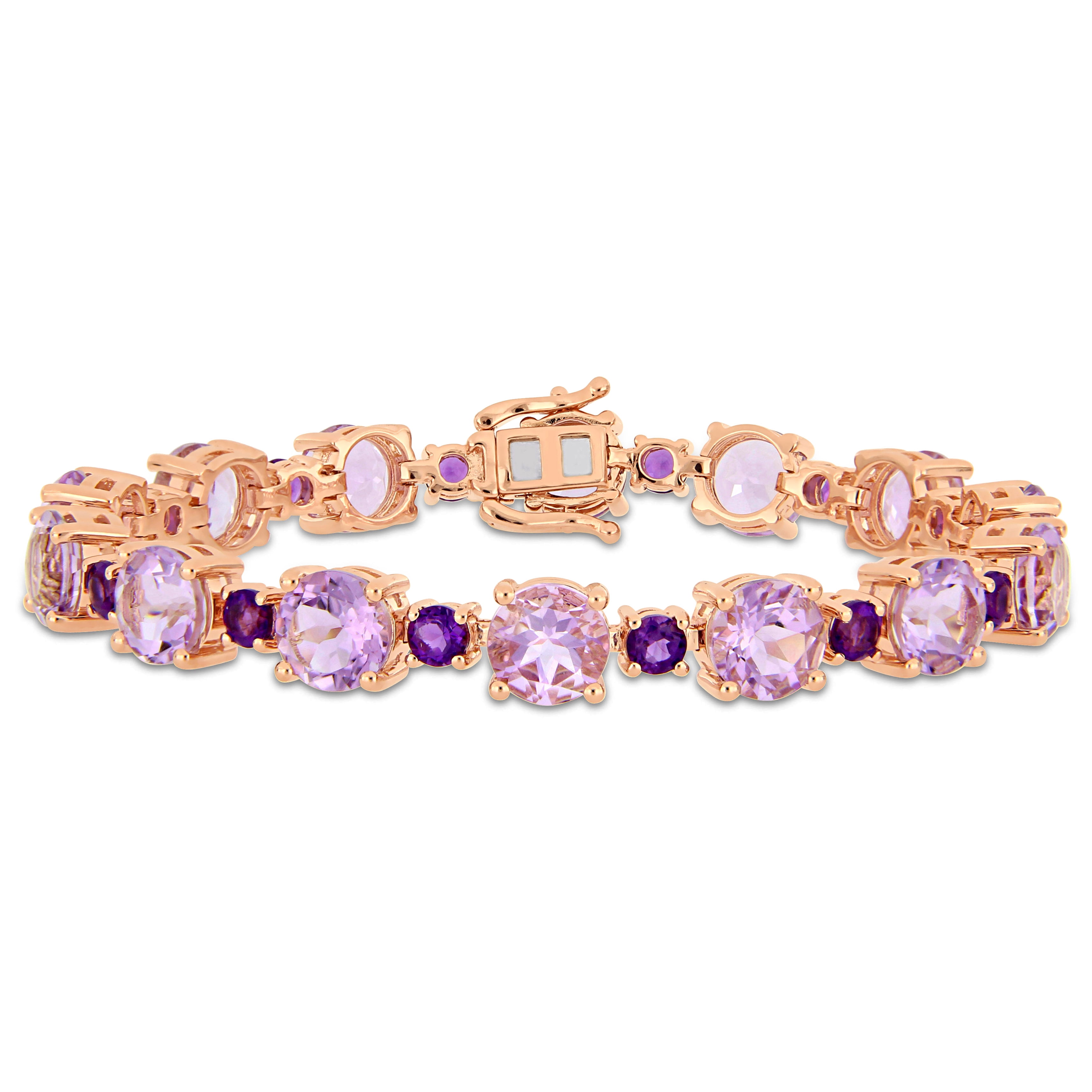 Everly Women's 25ct TGW Rose de France & Africa Amethyst Rose Silver ...