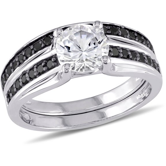 Everly Women's Diamond Diamond Sterling Silver Bridal Set - Walmart.com