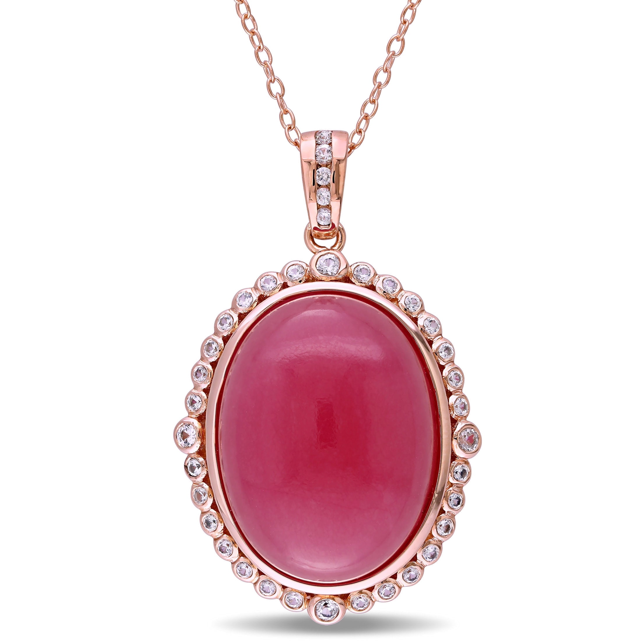 Everly Women's Created Sapphire and Created Quartz Rose Gold Plated ...